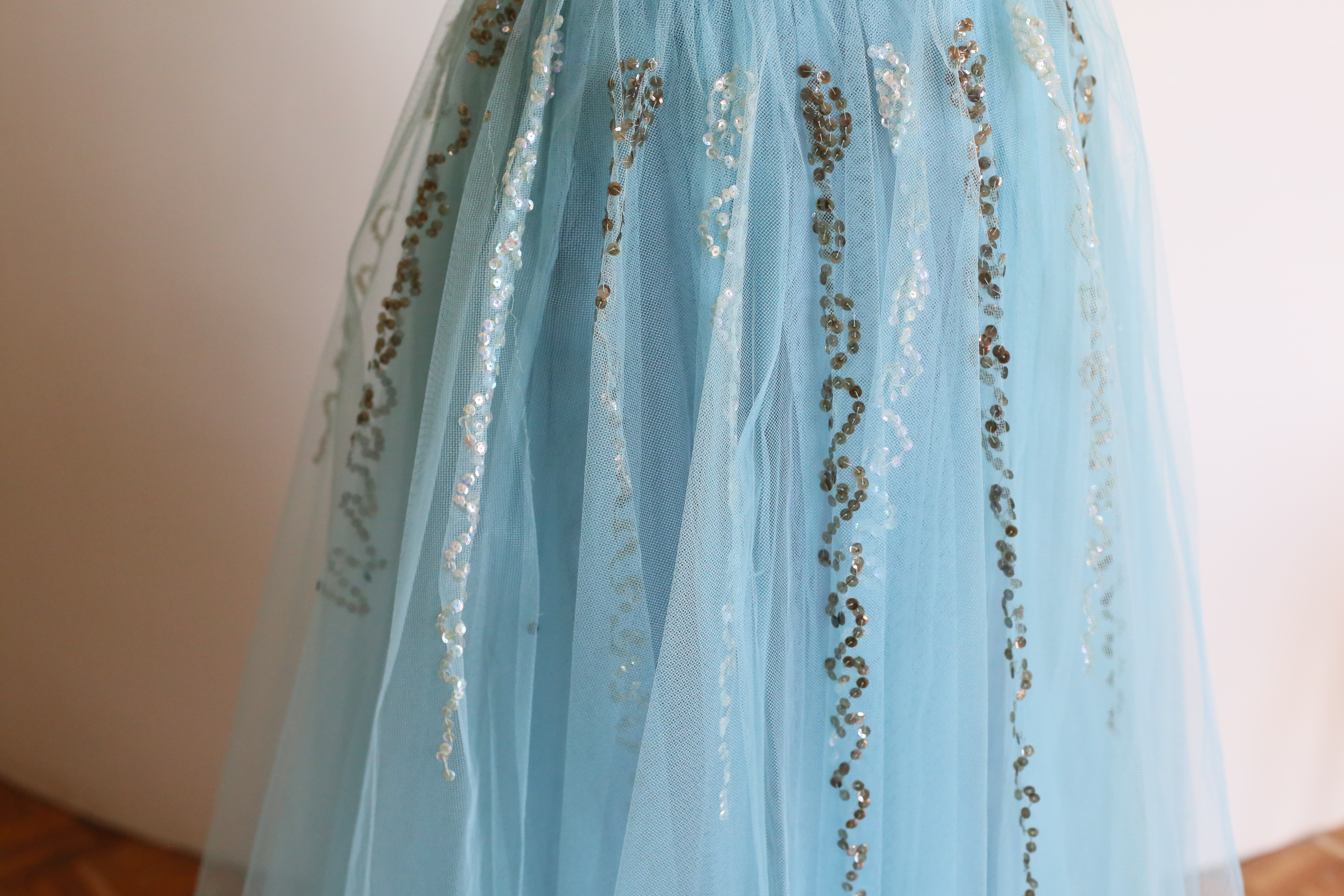 Three Vintage 1950's Baby Blue Tulle Dresses | EBTH