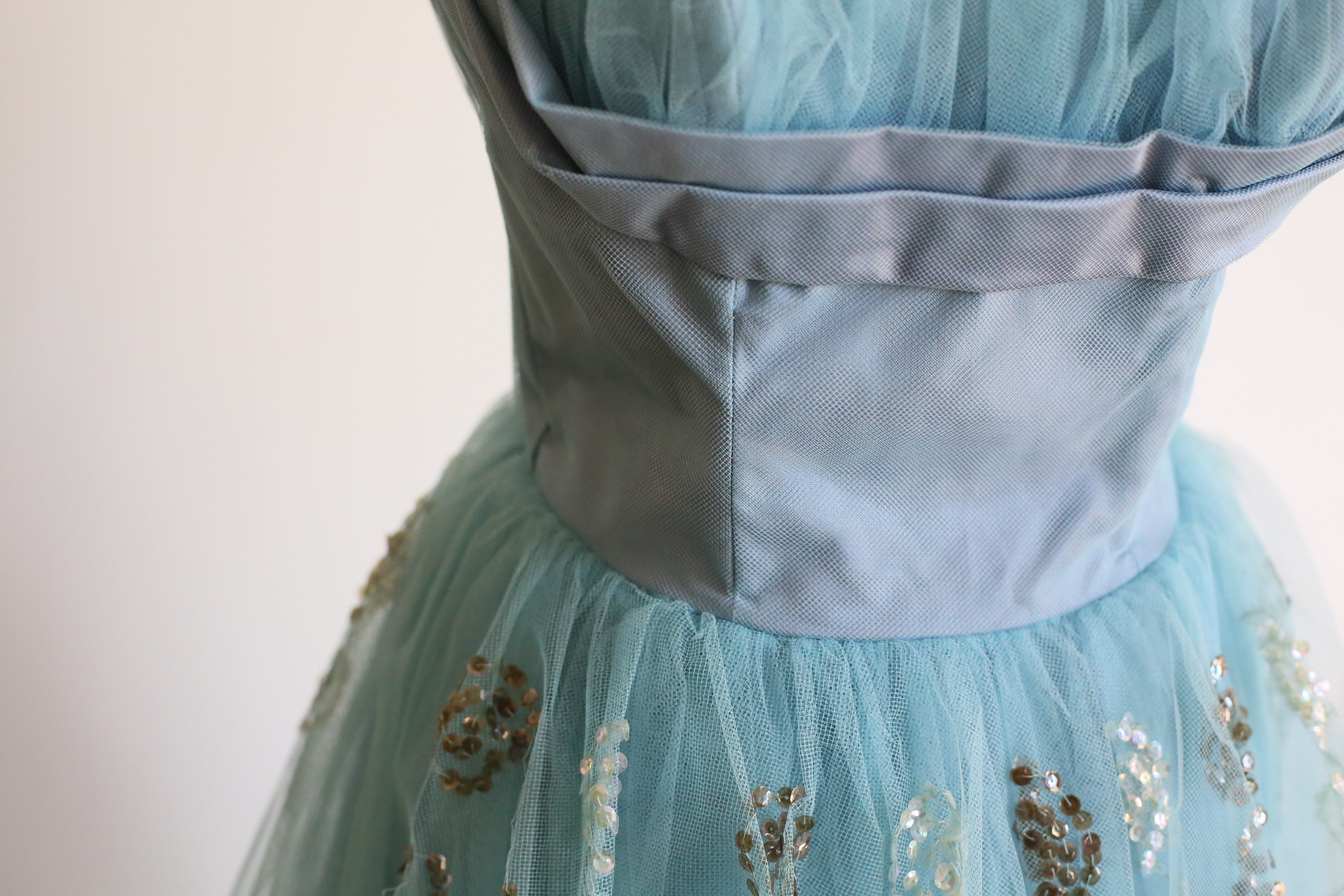 Three Vintage 1950's Baby Blue Tulle Dresses | EBTH