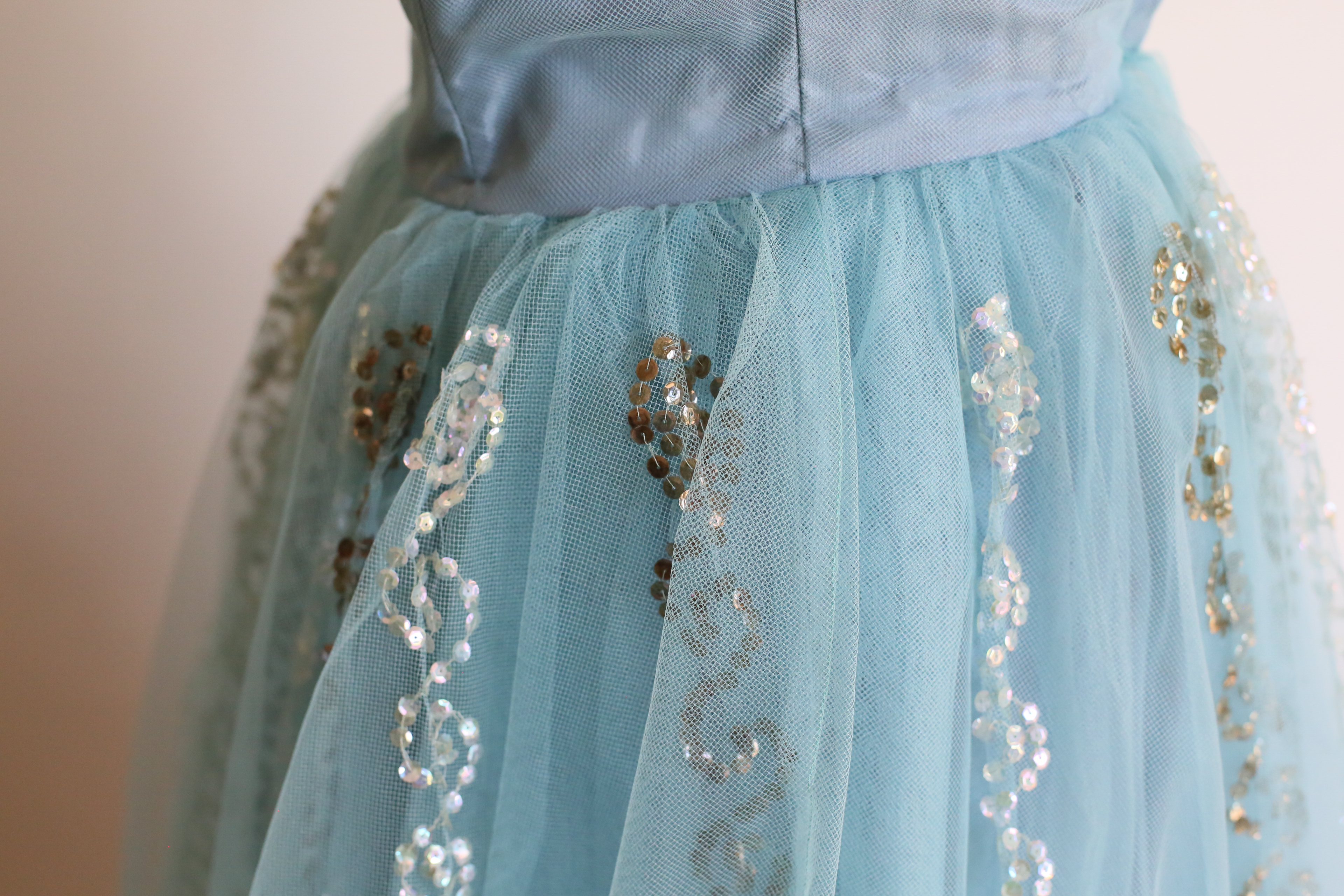 Three Vintage 1950's Baby Blue Tulle Dresses | EBTH
