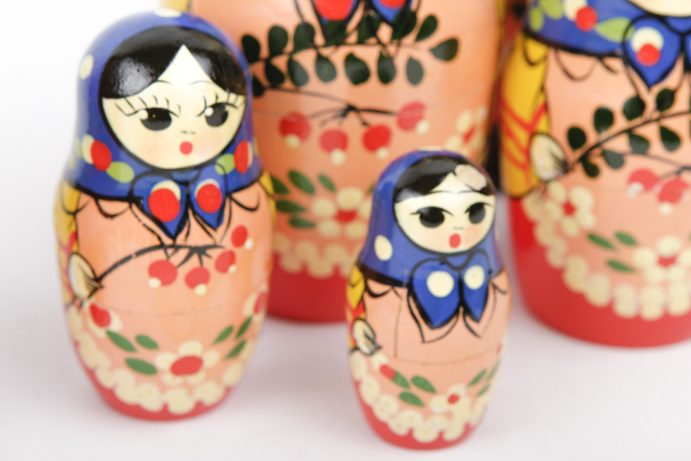 Grouping of Wooden Nesting Dolls | EBTH