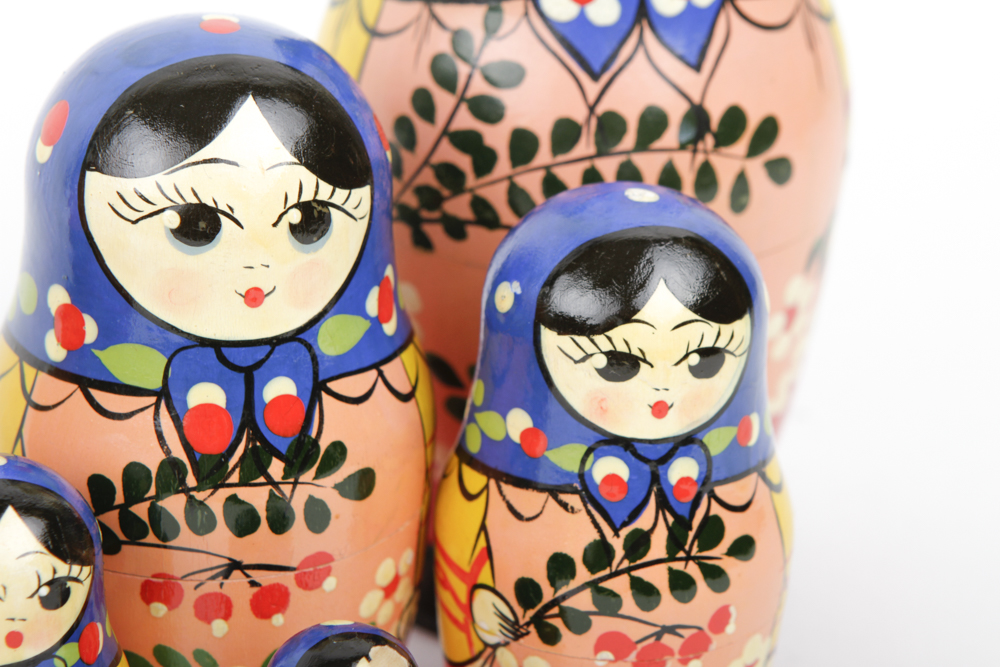 Grouping of Wooden Nesting Dolls | EBTH