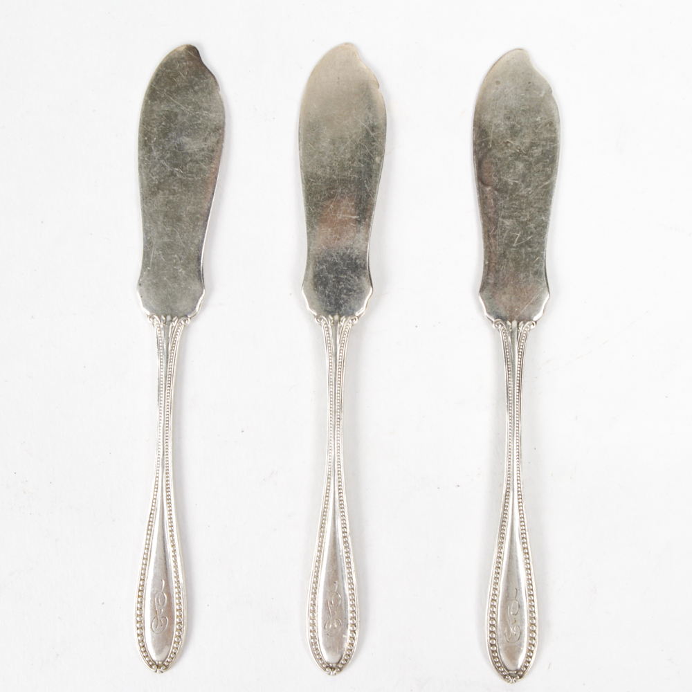 Collection of Sterling Spoons, Spreaders and a Serving Utensil | EBTH