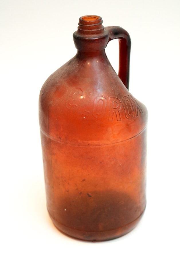 Vintage Brown Glass Clorox Bottle Ebth