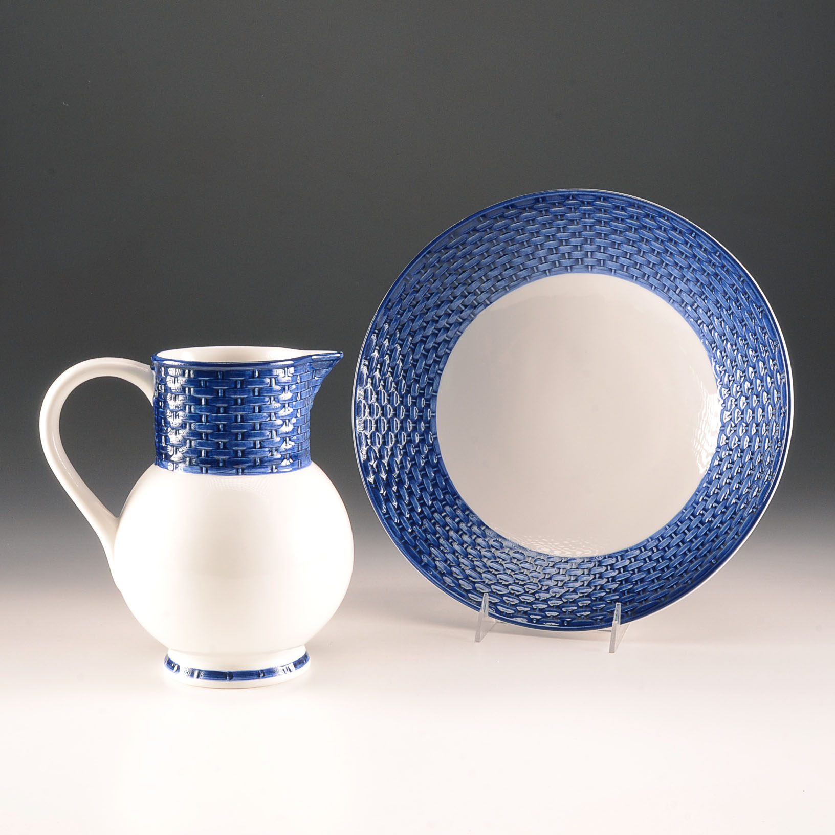 Tiffany & Co. "Basket Weave" Pitcher and Bowl | EBTH