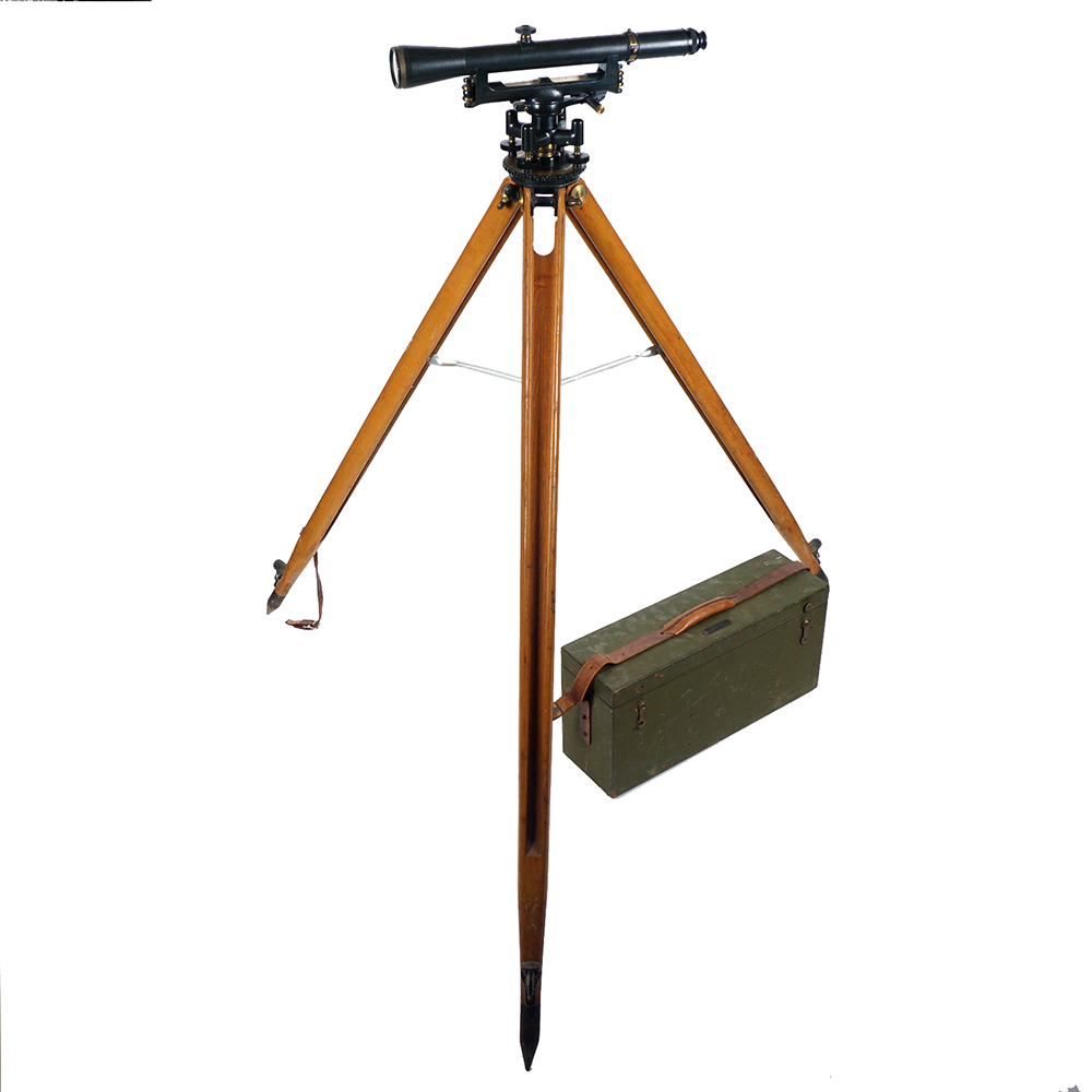 Antique Brass W.& L. E. GURLEY Surveyors Engineering Transit Tripod And ...