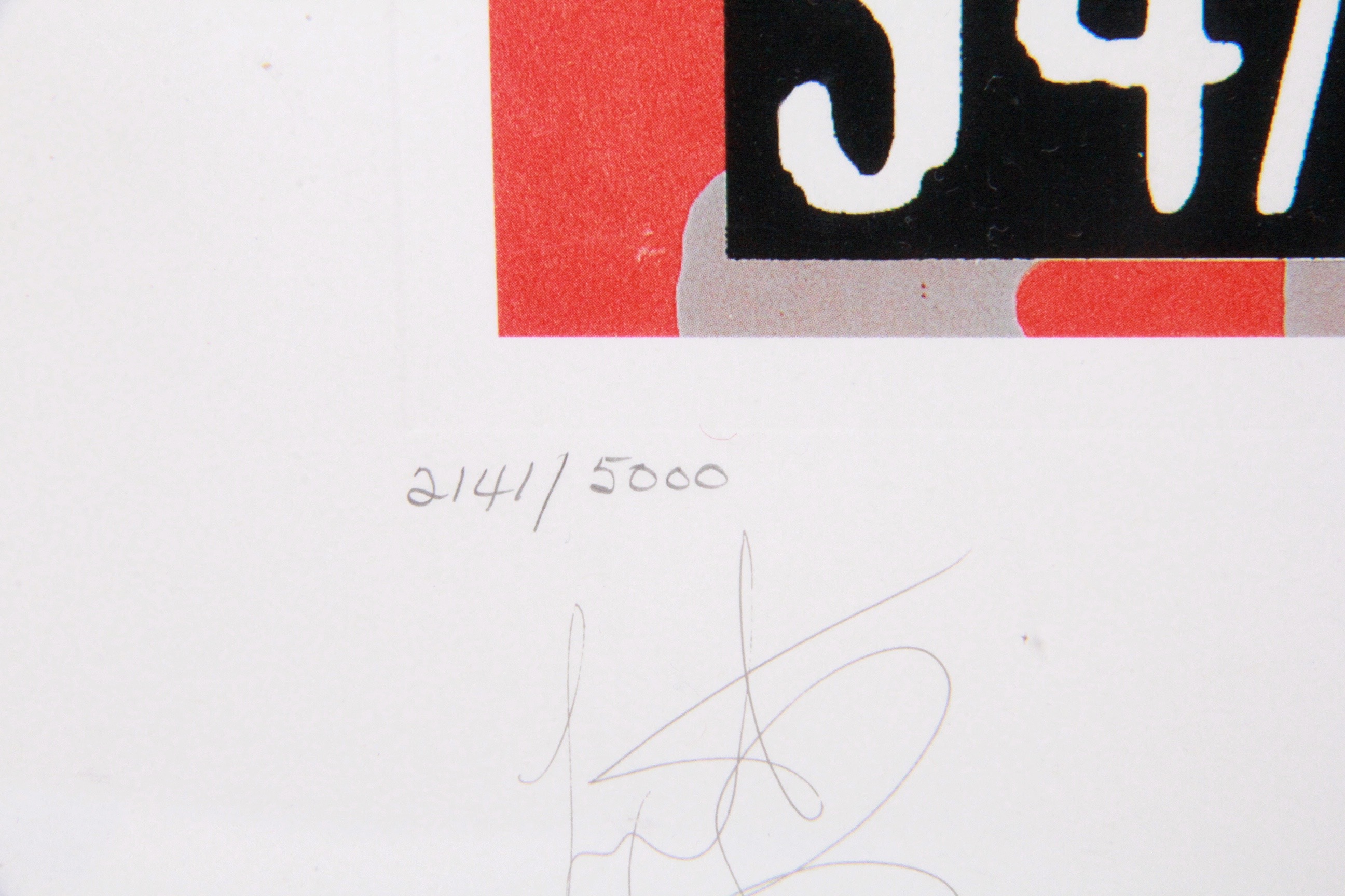 Signed and Numbered Poster of Rolling Stones "Voodoo Lounge Tour" | EBTH