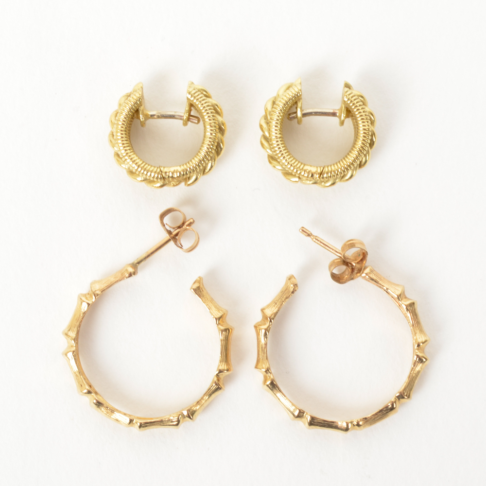 Collection of Gold Earrings | EBTH