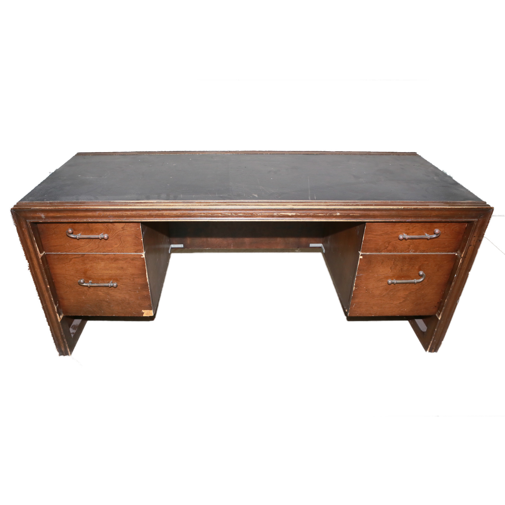 Leather Top Executive Desk | EBTH