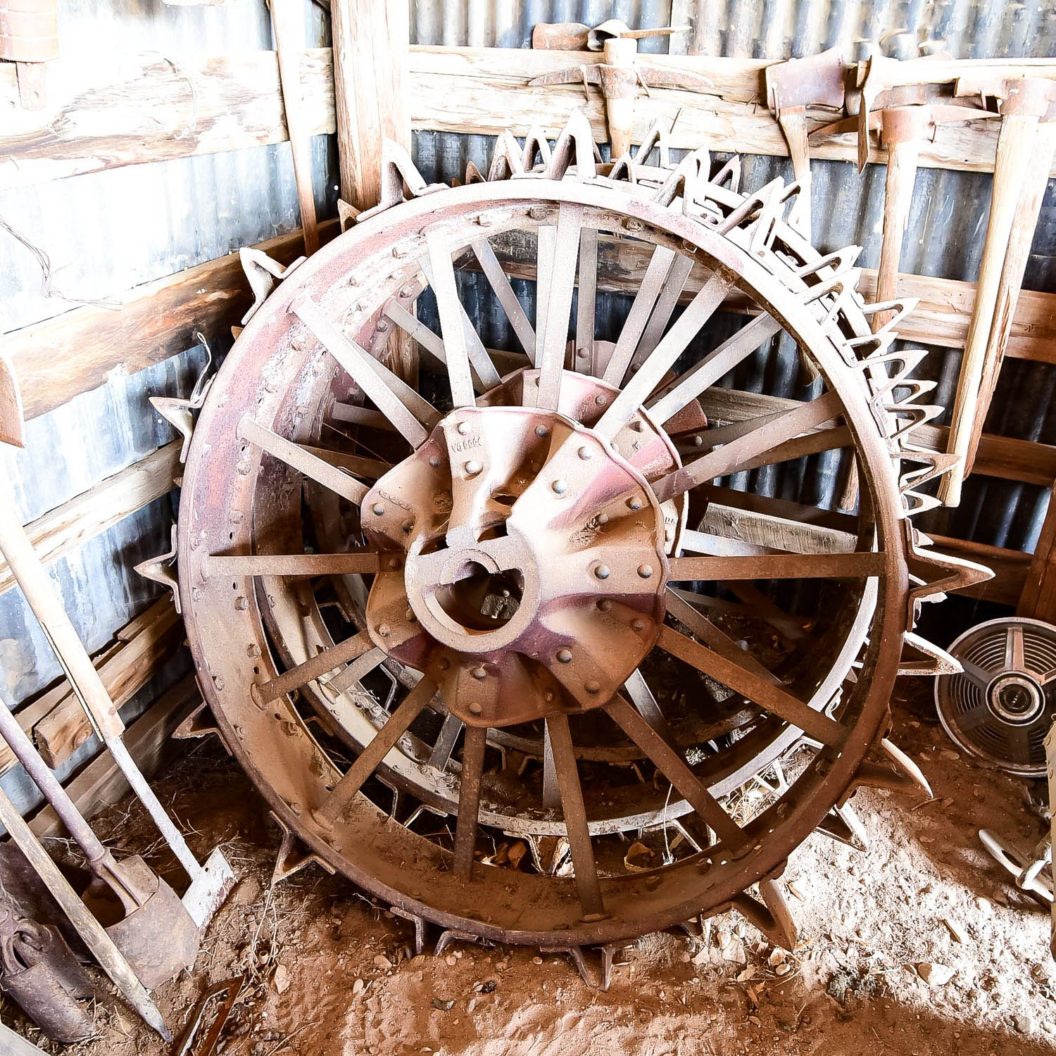 Set of Three Large Cast Iron Tractor Wheels | EBTH