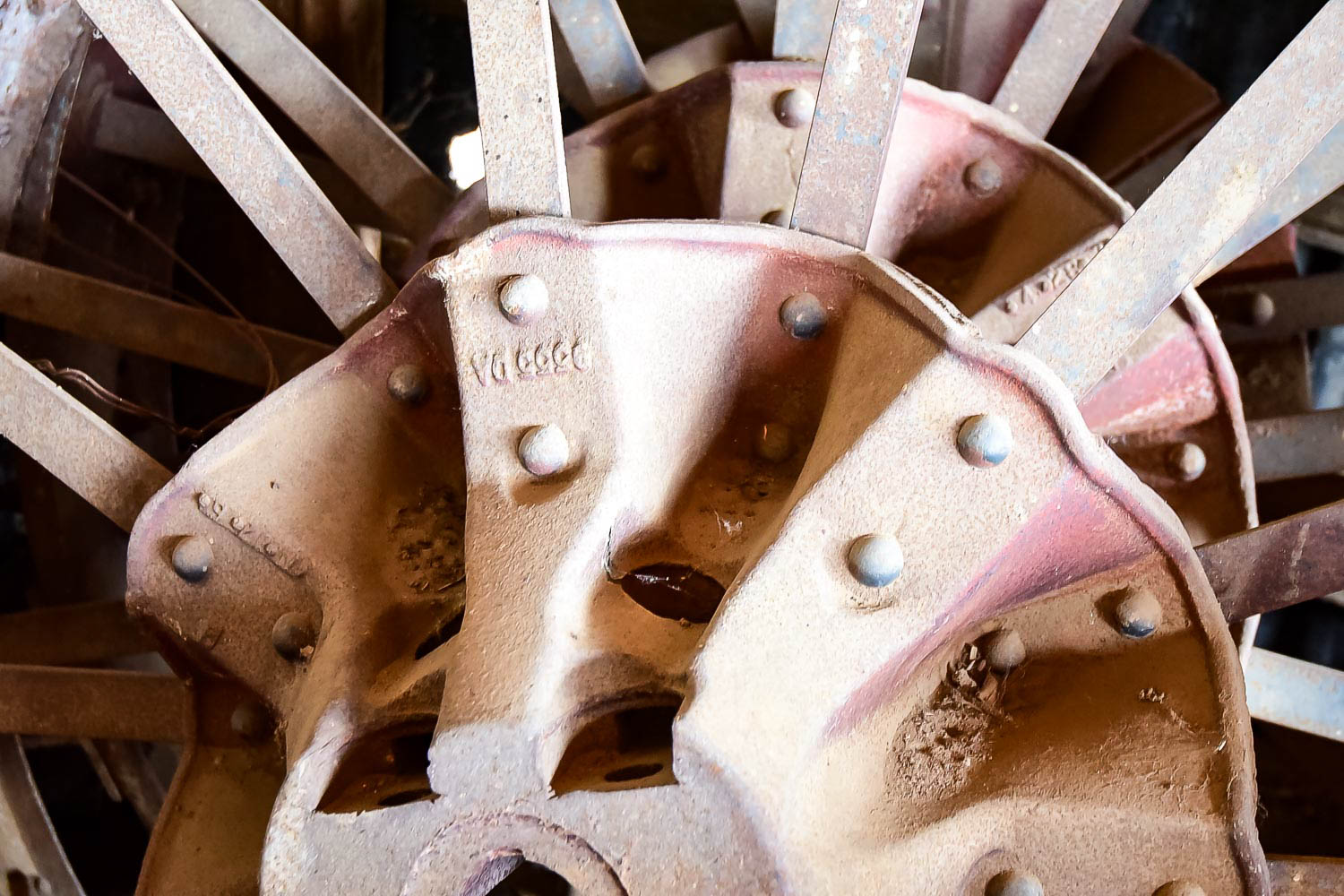 Set of Three Large Cast Iron Tractor Wheels | EBTH