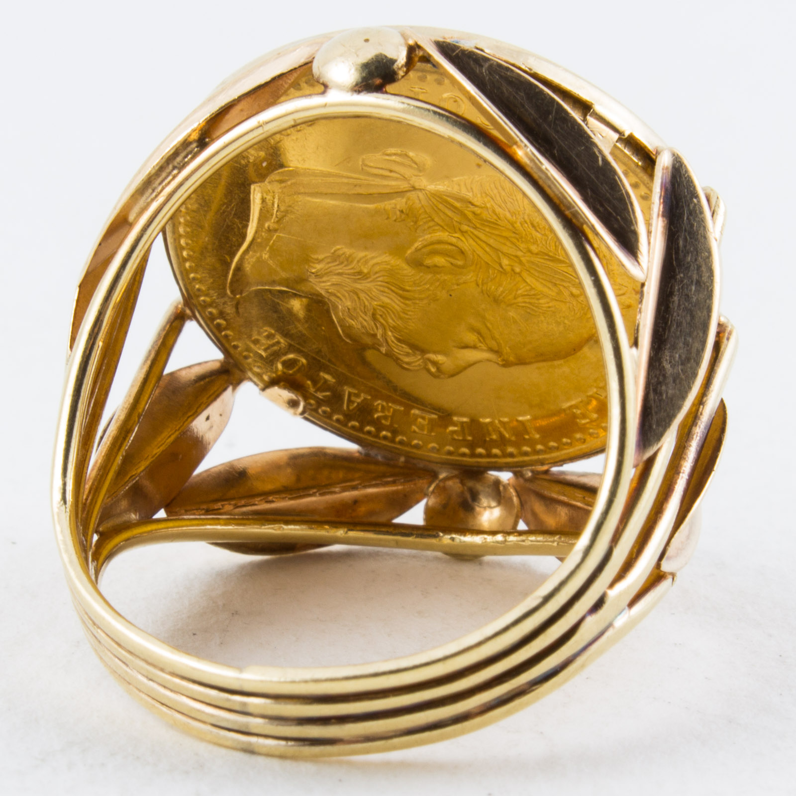 Gold 1915 Austrian One Ducat Coin Ring | EBTH