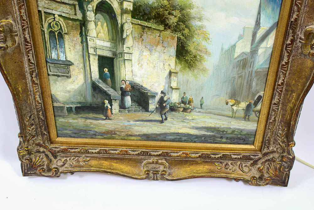 G. Bingham Original Oil on Canvas | EBTH