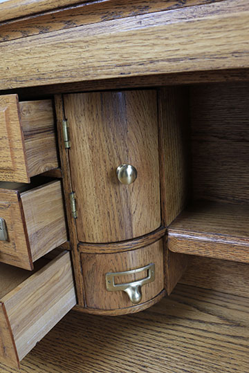Eagle Craft Roll Top Desk and Rolling Chair | EBTH