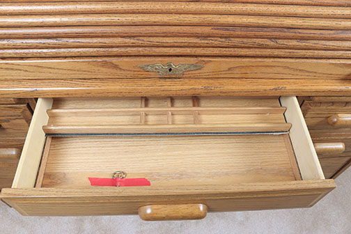 Eagle Craft Roll Top Desk and Rolling Chair | EBTH