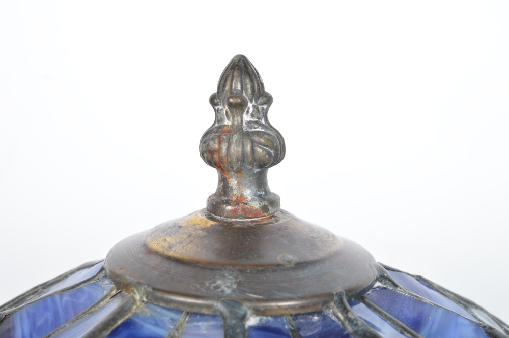 Leaded and Stained Glass Hanging Lamp Shade | EBTH