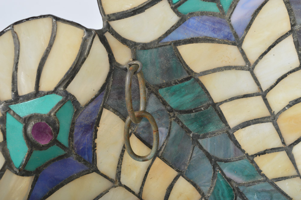 Leaded and Stained Glass Hanging Lamp Shade | EBTH