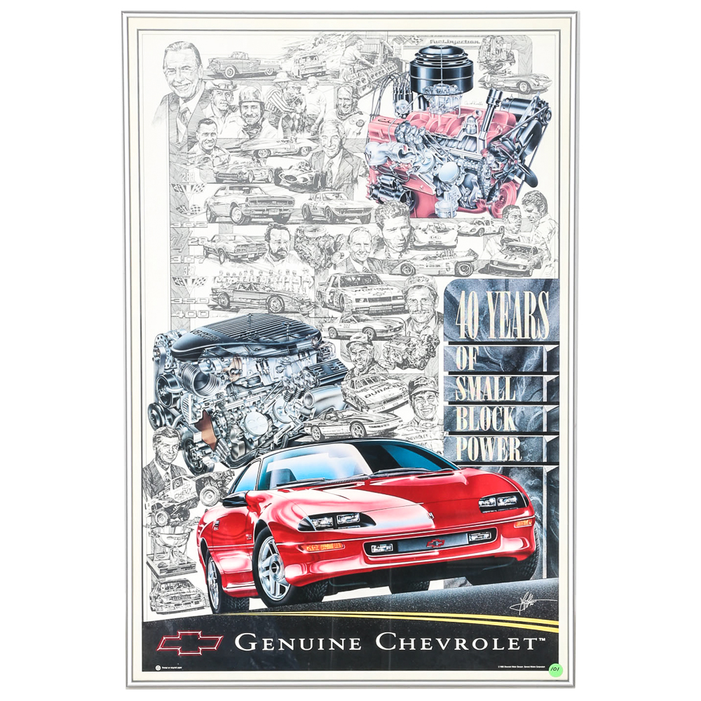 Framed Chevrolet Poster Print | EBTH