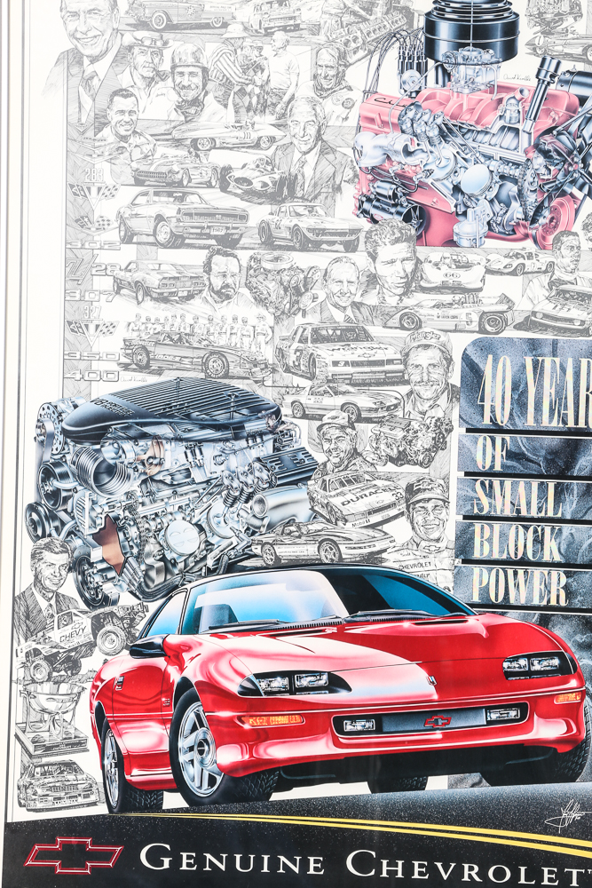 Framed Chevrolet Poster Print | EBTH