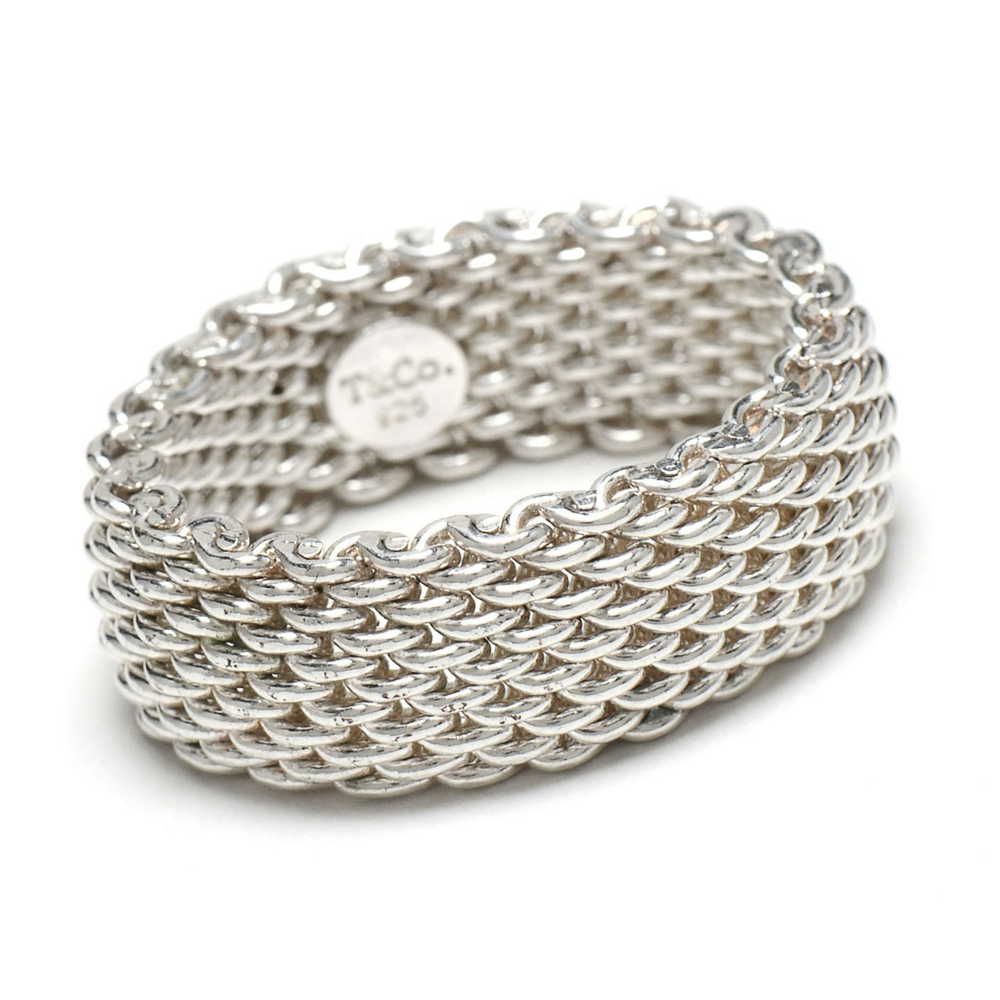 Tiffany & Co Sterling Silver Somerset Mesh Ring | EBTH Tiffany & Co Sterling Silver Somerset Mesh Ring | EBTH