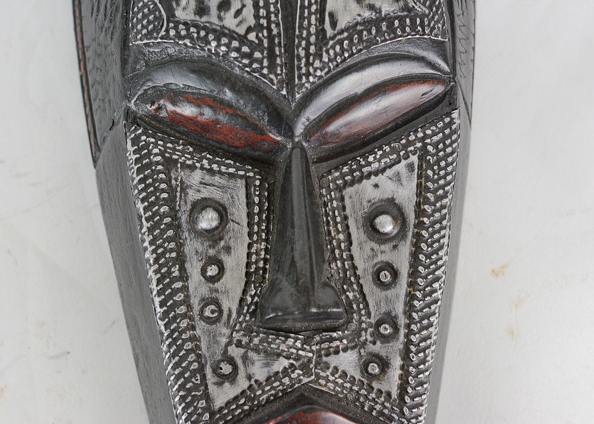Hand-Carved Rastafarian Ethiopian Influenced Mask | EBTH