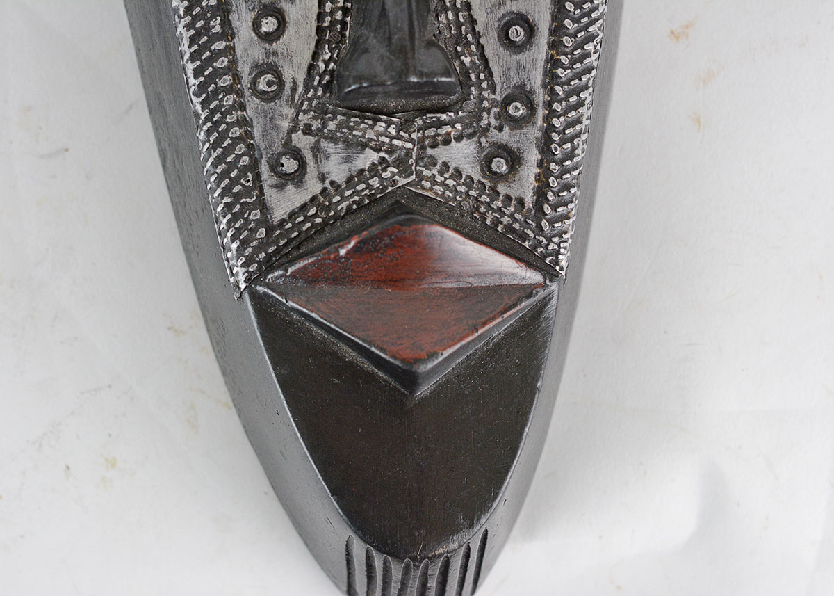 Hand-Carved Rastafarian Ethiopian Influenced Mask | EBTH