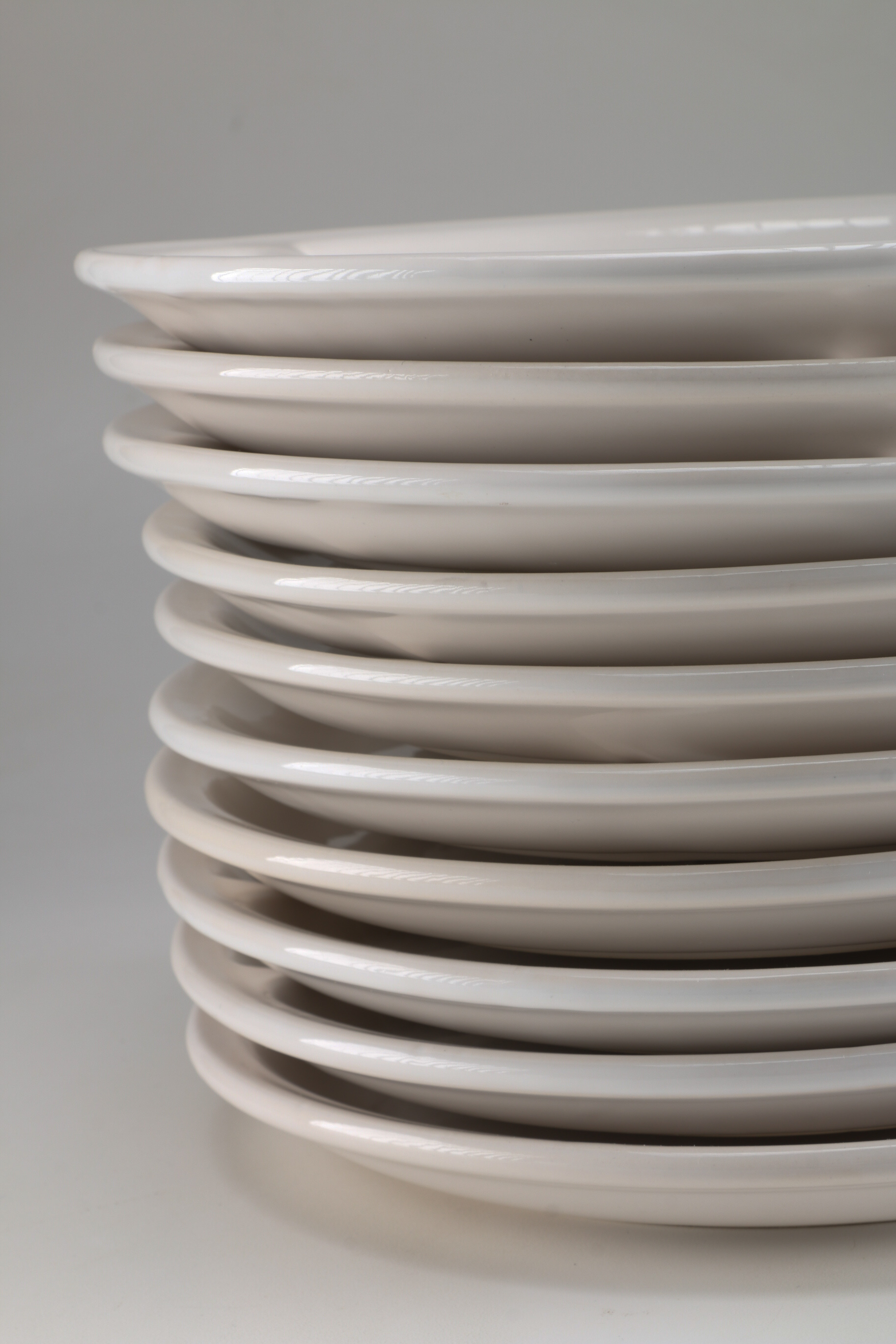 Set of Ten Mid Century Style White Divided Plates | EBTH