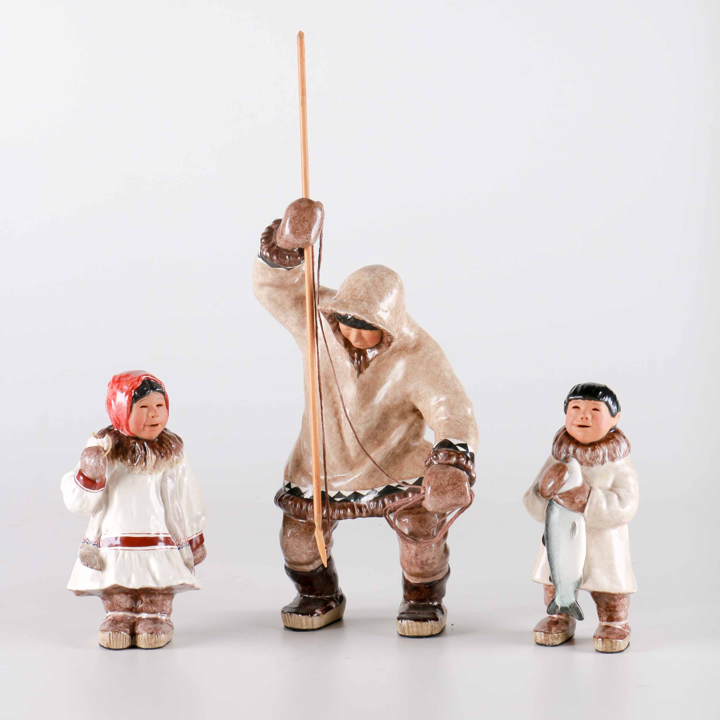 C. Alan Johnson Ceramic Inuit Figurines | EBTH