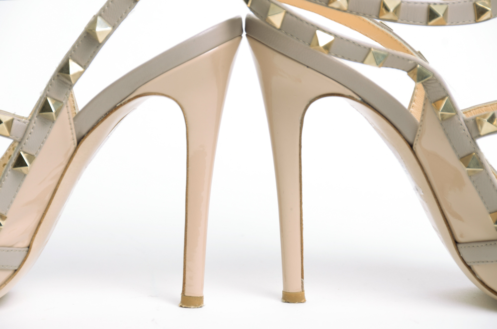 Nude Poletto Heels with Stud Details | EBTH