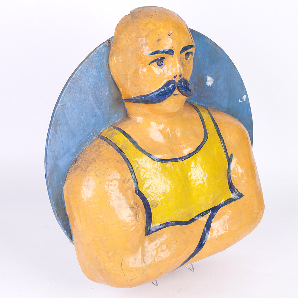 Vintage Strongman Cardboard Bust | EBTH