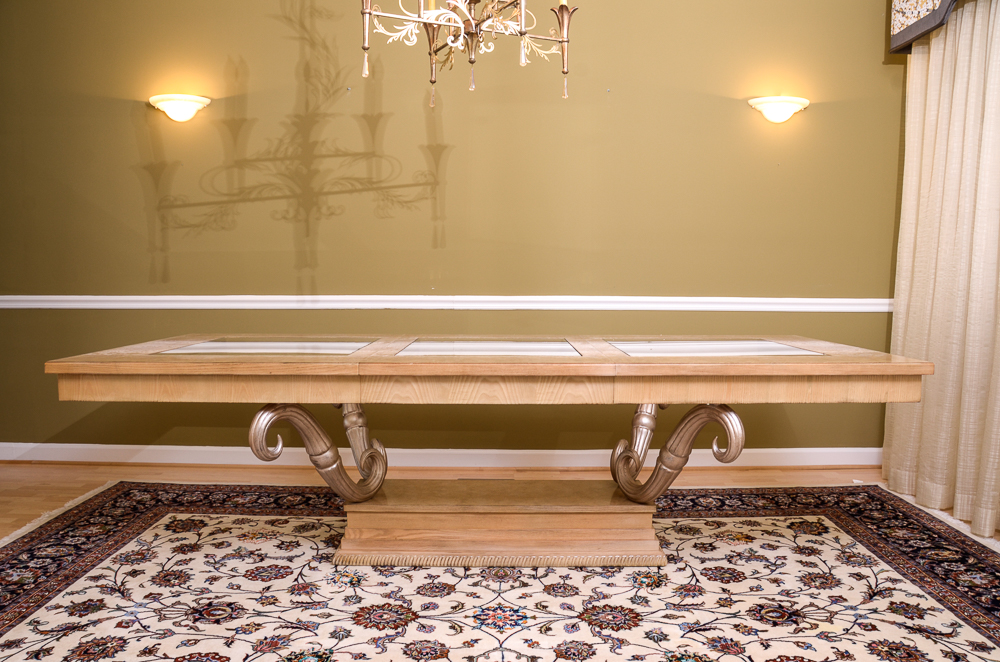 Drexel Dining Room Table with Burl Surface | EBTH