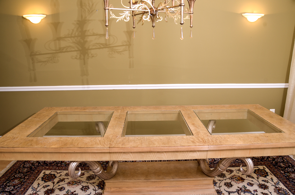 Drexel Dining Room Table with Burl Surface | EBTH