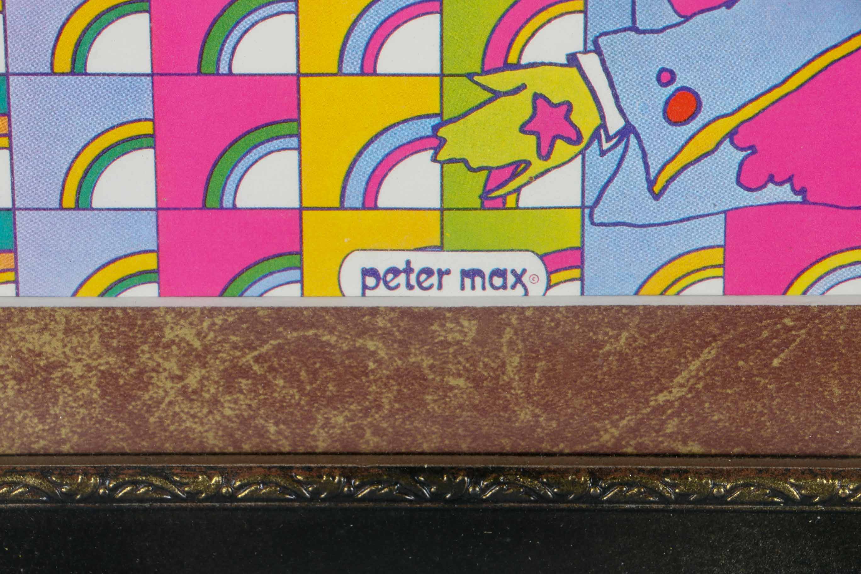 Peter Max Offset Lithograph on Paper "Apollo 11 Man Must Moon" | EBTH