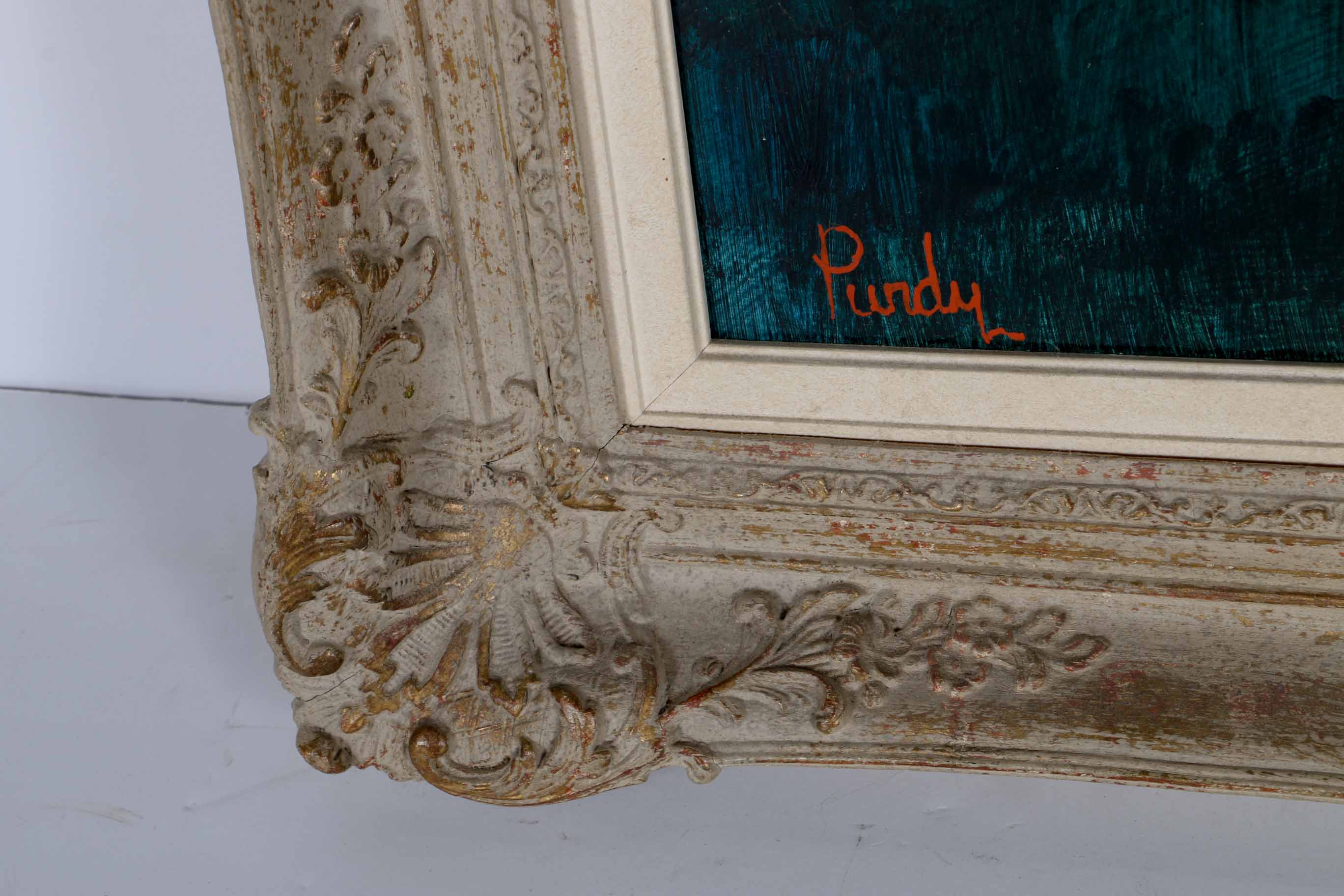 Donald Purdy Oil Painting on Board Interior Scene | EBTH