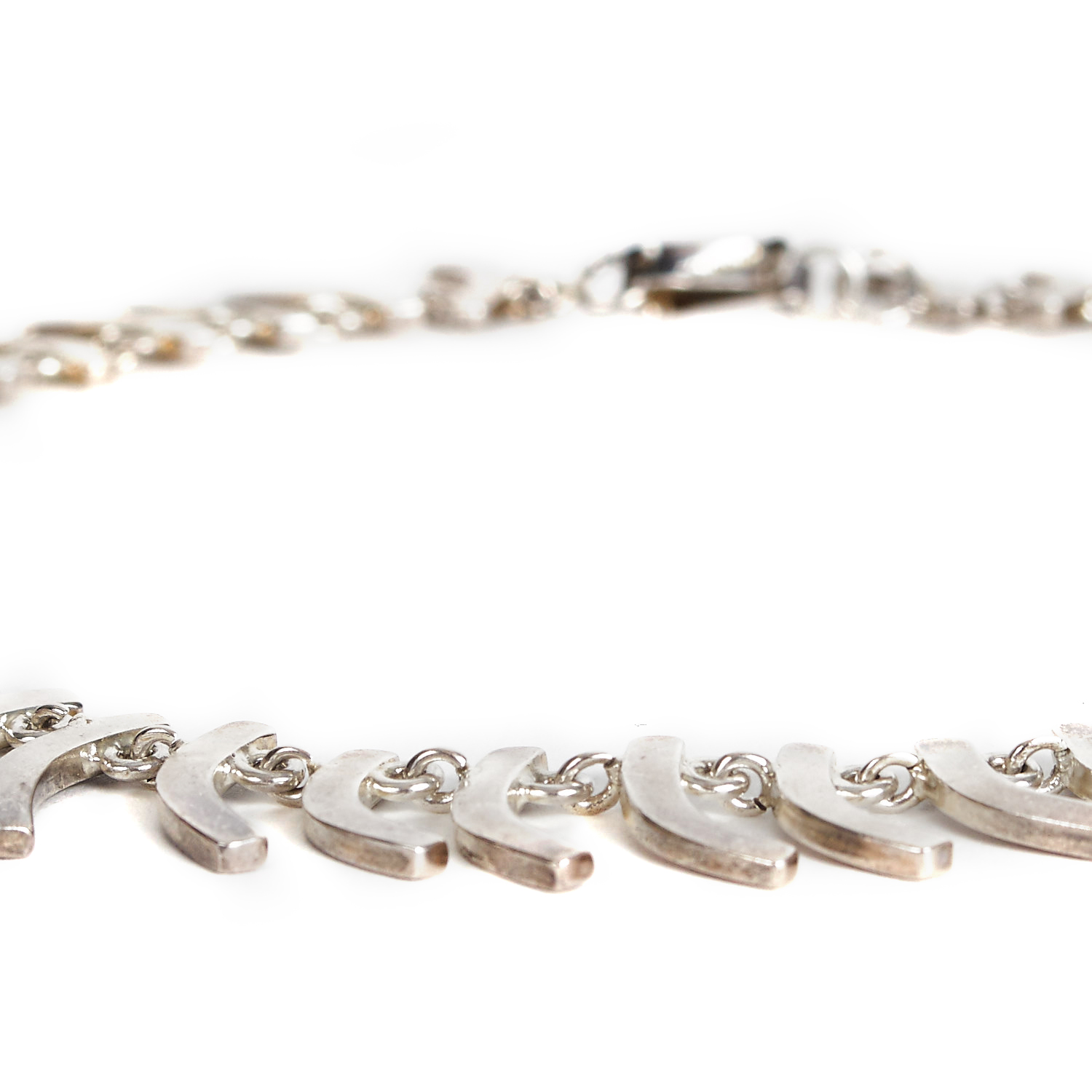 Mexican Sterling Silver Fishbone Necklace | EBTH