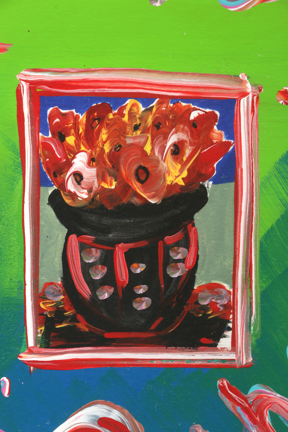 Peter Max Style Acrylic Painting on Heavy Stock Paper Still Life | EBTH