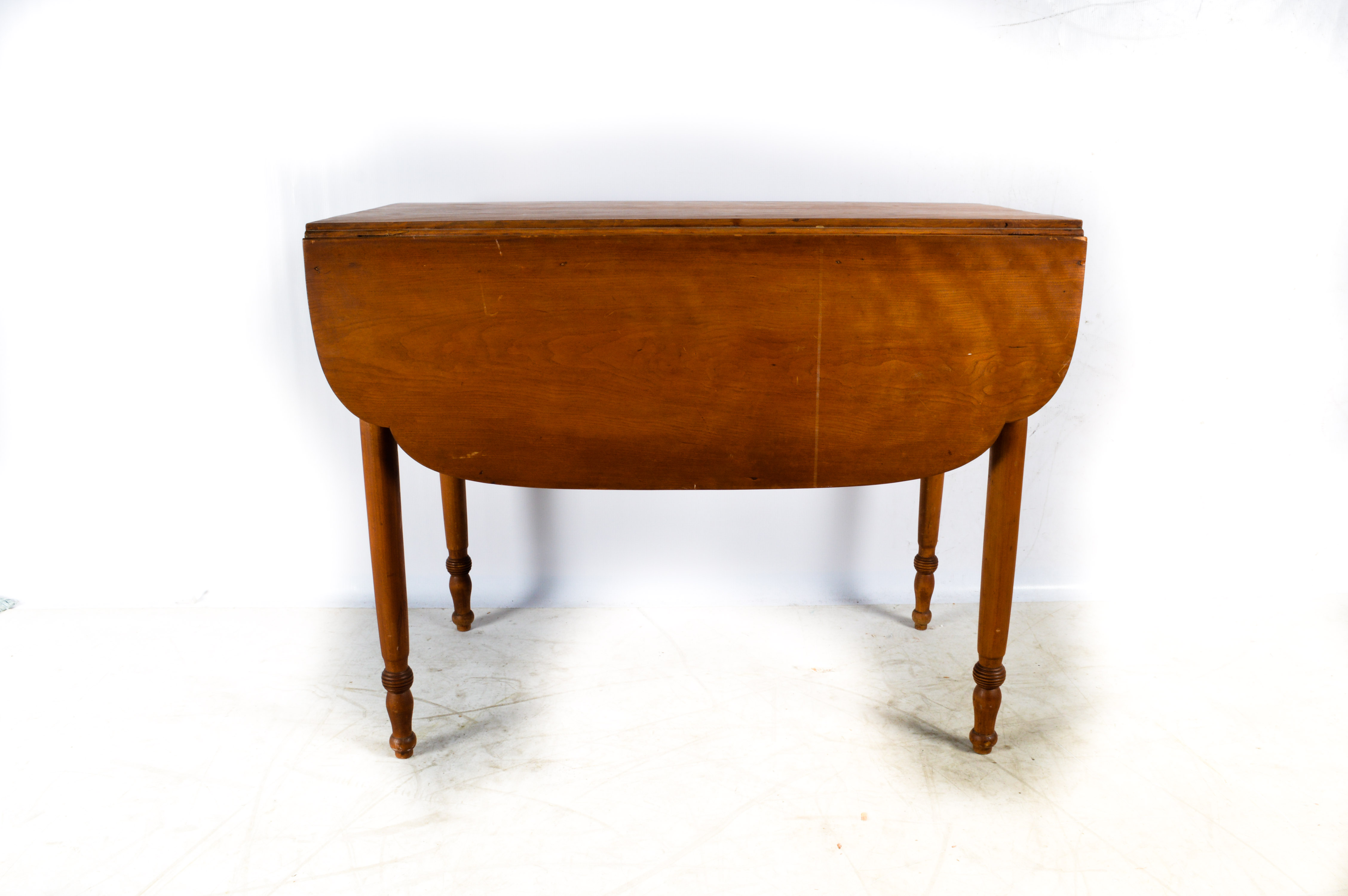 Vintage Cherry Drop Leaf Farmhouse Table | EBTH