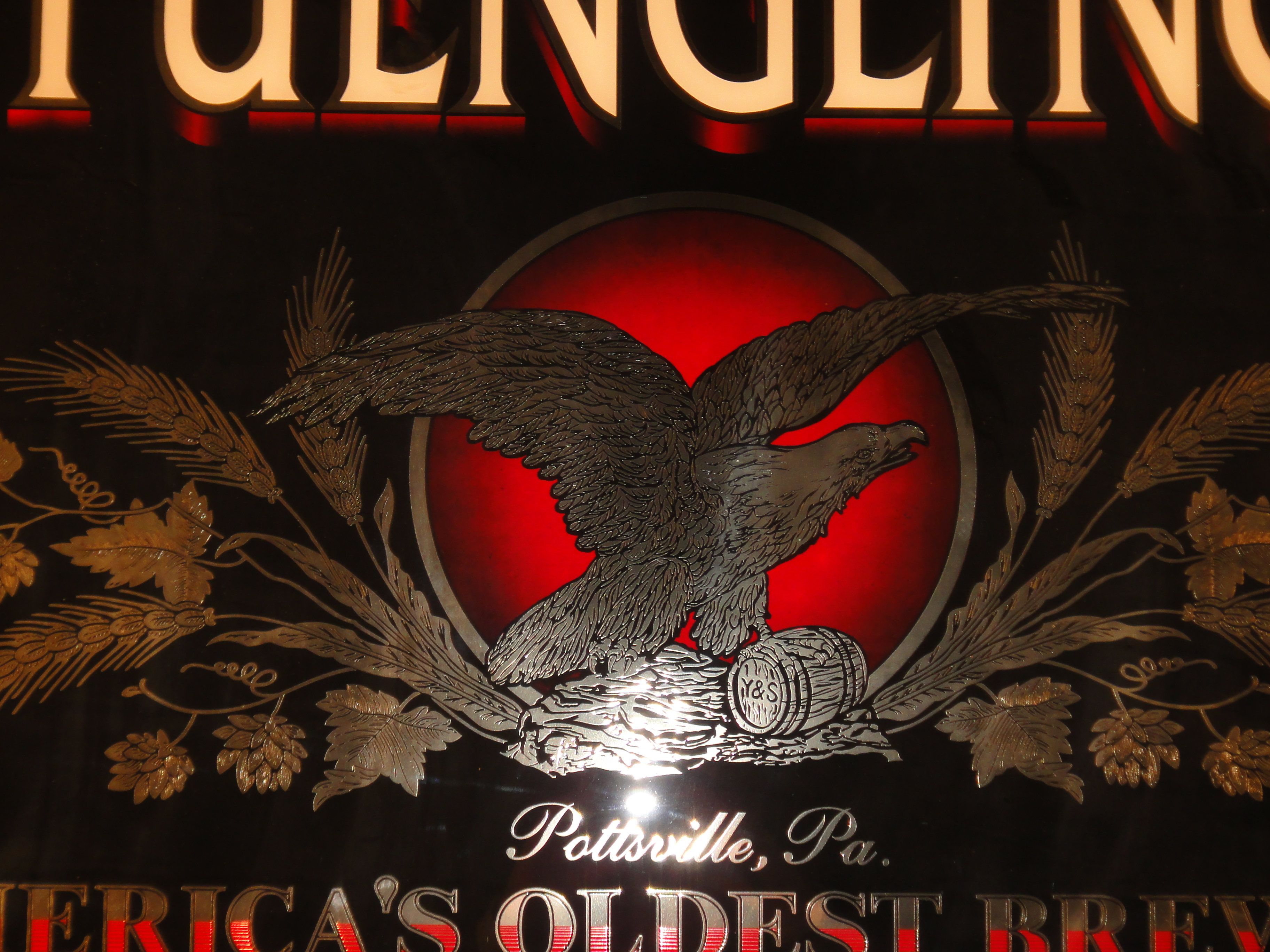 Large Mirrored Yuengling Beer Sign | EBTH