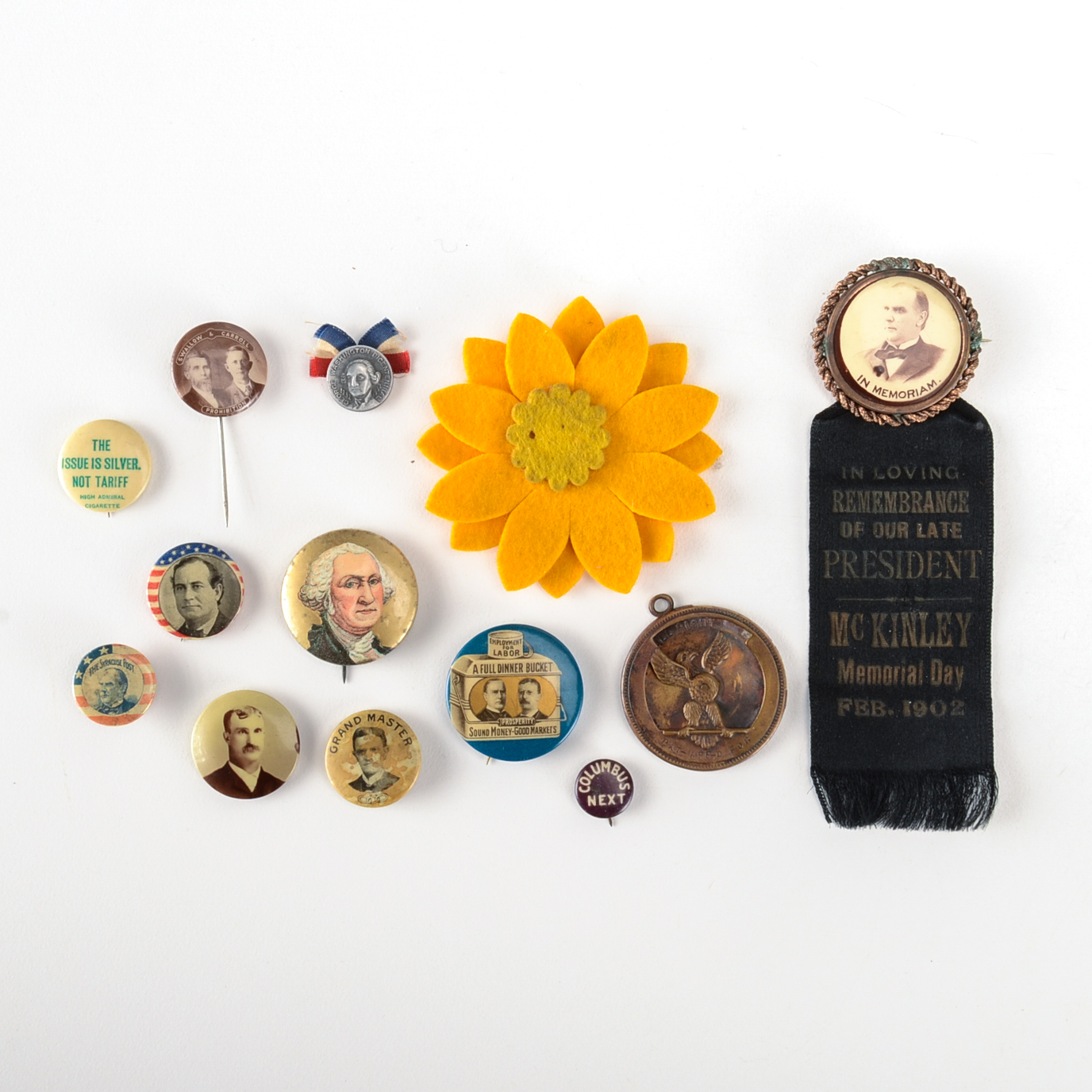 Collection of Late 1800 to Early 1900 Political Buttons | EBTH