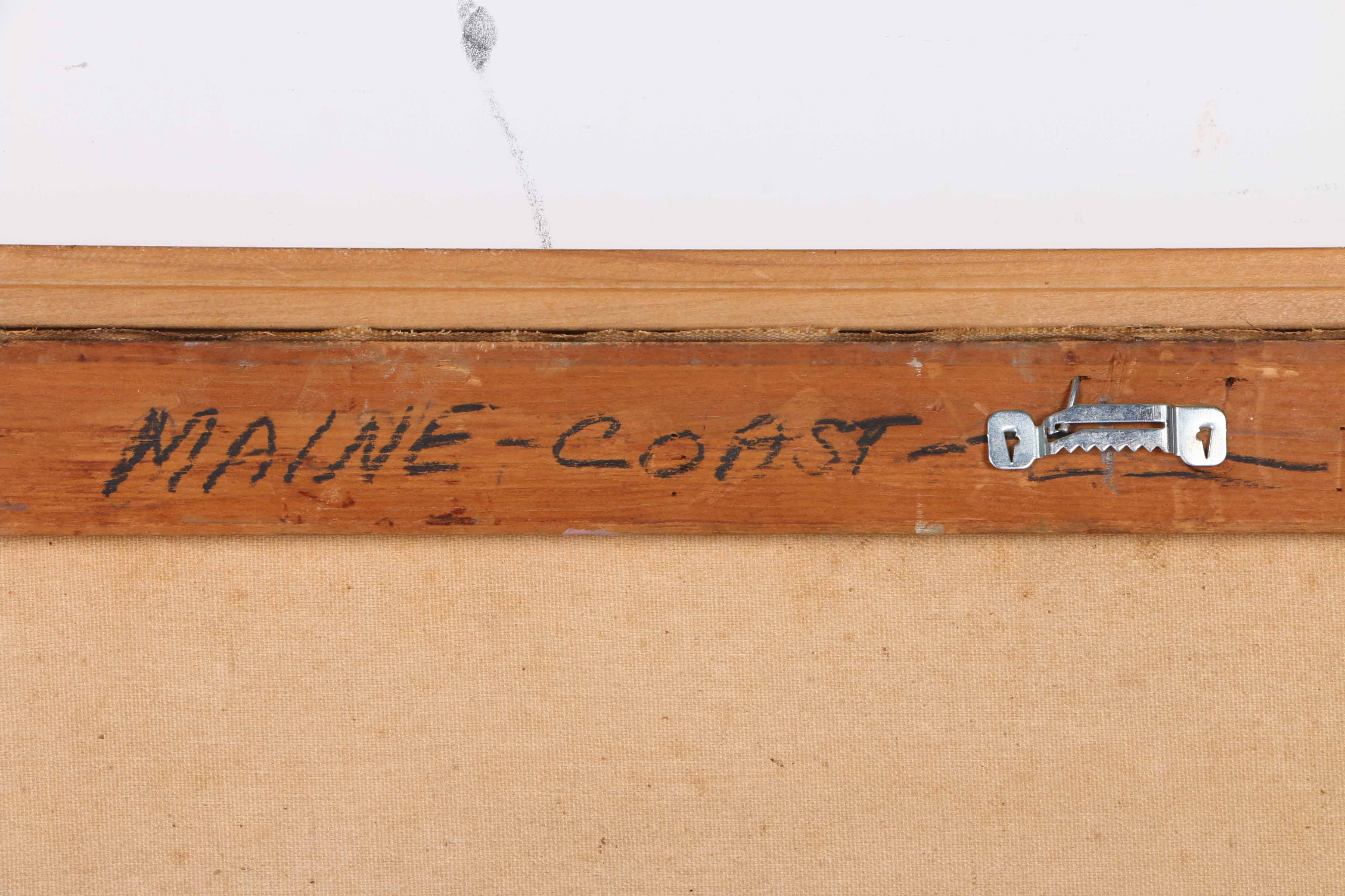 Hasselbar Framed Oil Painting on Canvas "Maine Coast" | EBTH