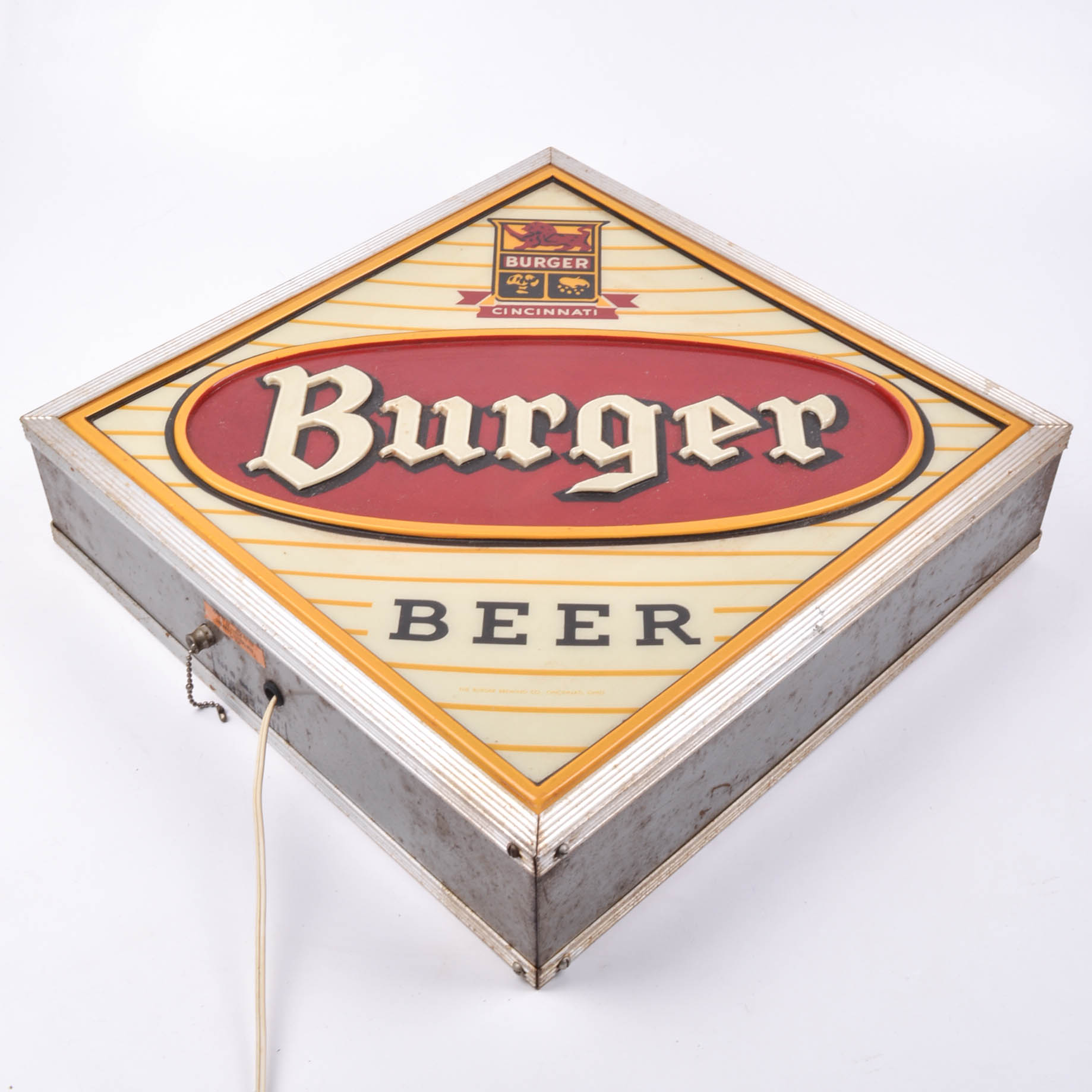 Vintage Burger Beer Illuminated Sign | EBTH