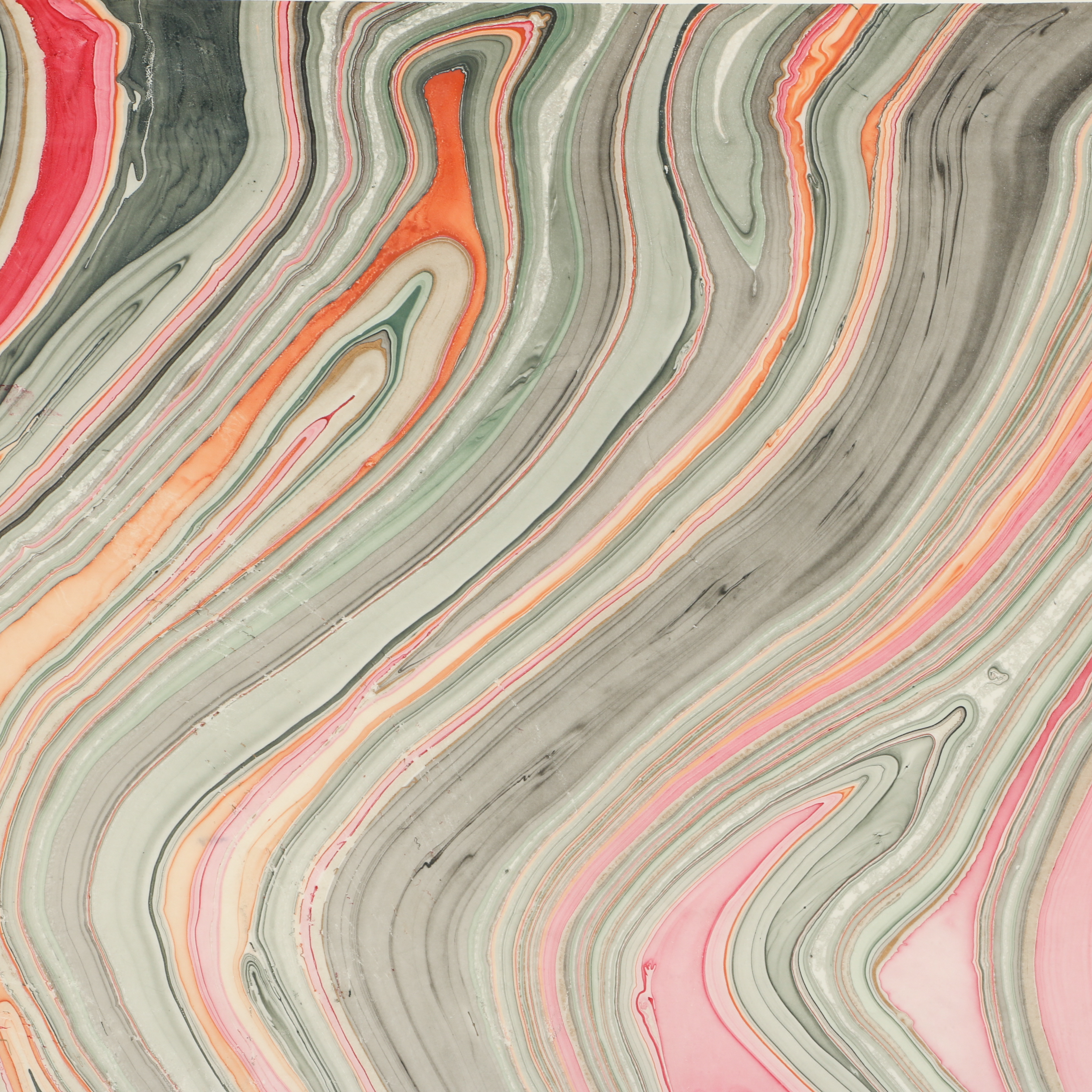 Original Water Marbled Painting | EBTH