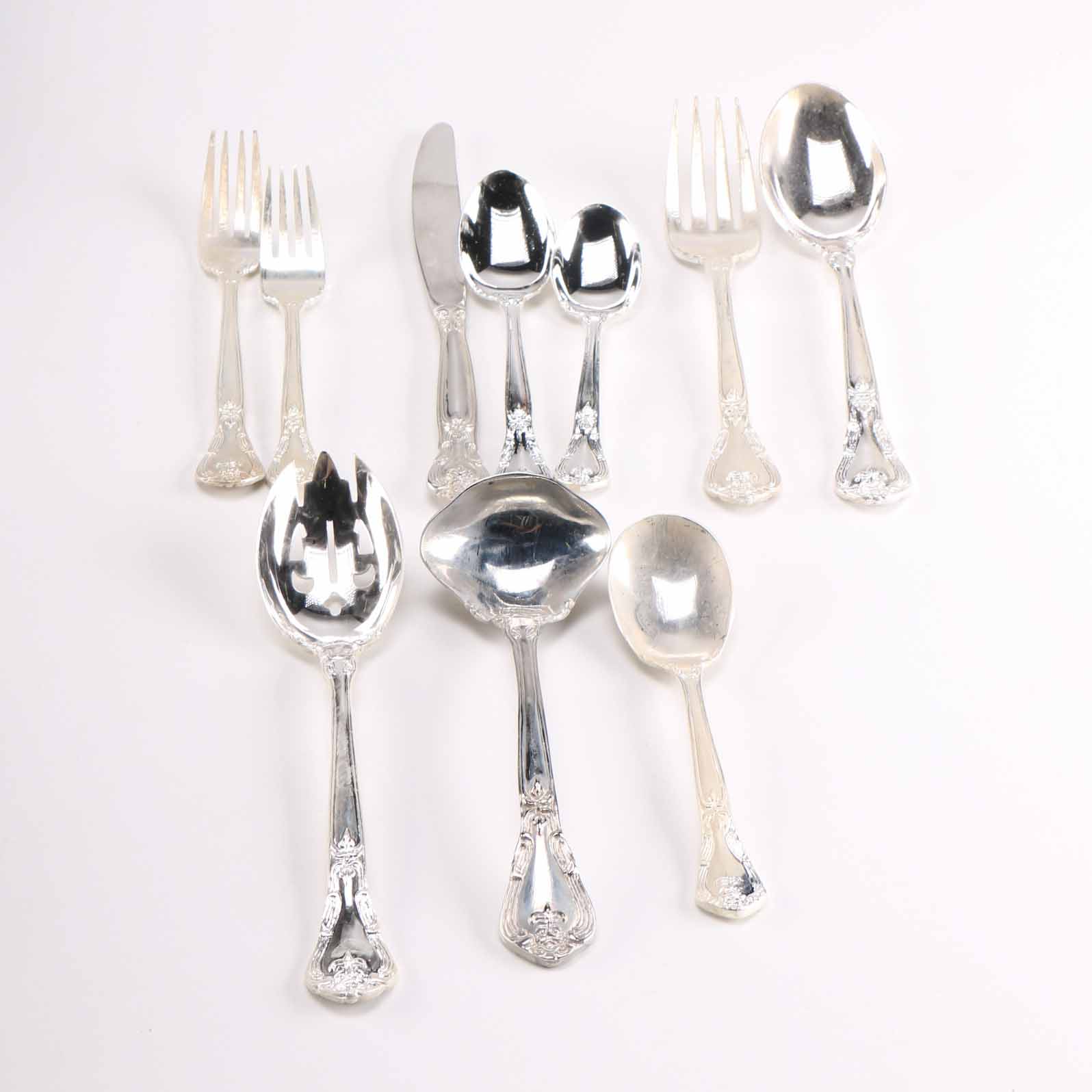 Godinger "Grand Master" Silver Plate Flatware Set | EBTH
