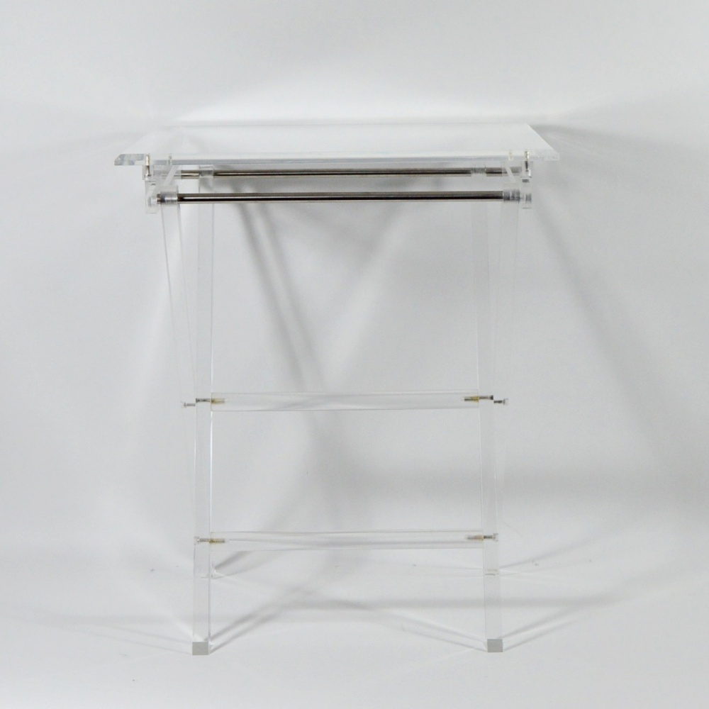 Pair of Foldable Ghost Tables With Stand | EBTH