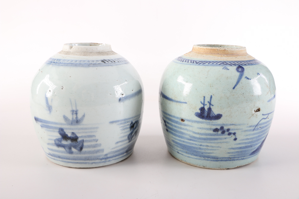 Collection of Blue Accented Urns and Vessels | EBTH