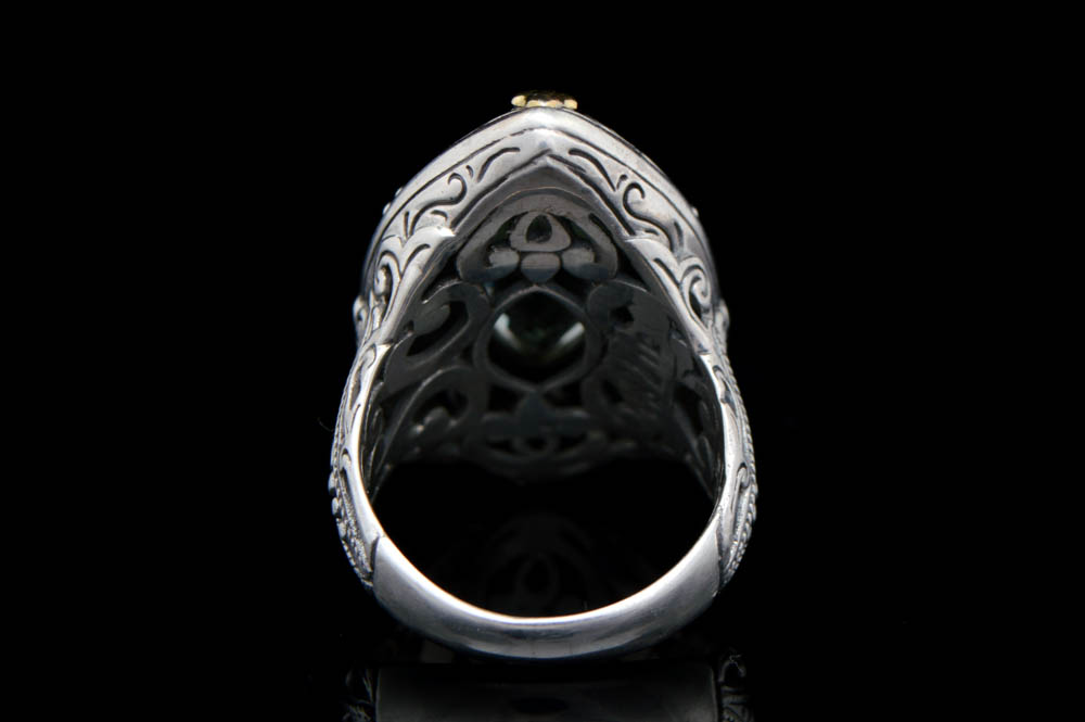 Robert Manse Sterling Silver, 18K Gold and Prasiolite Ring | EBTH
