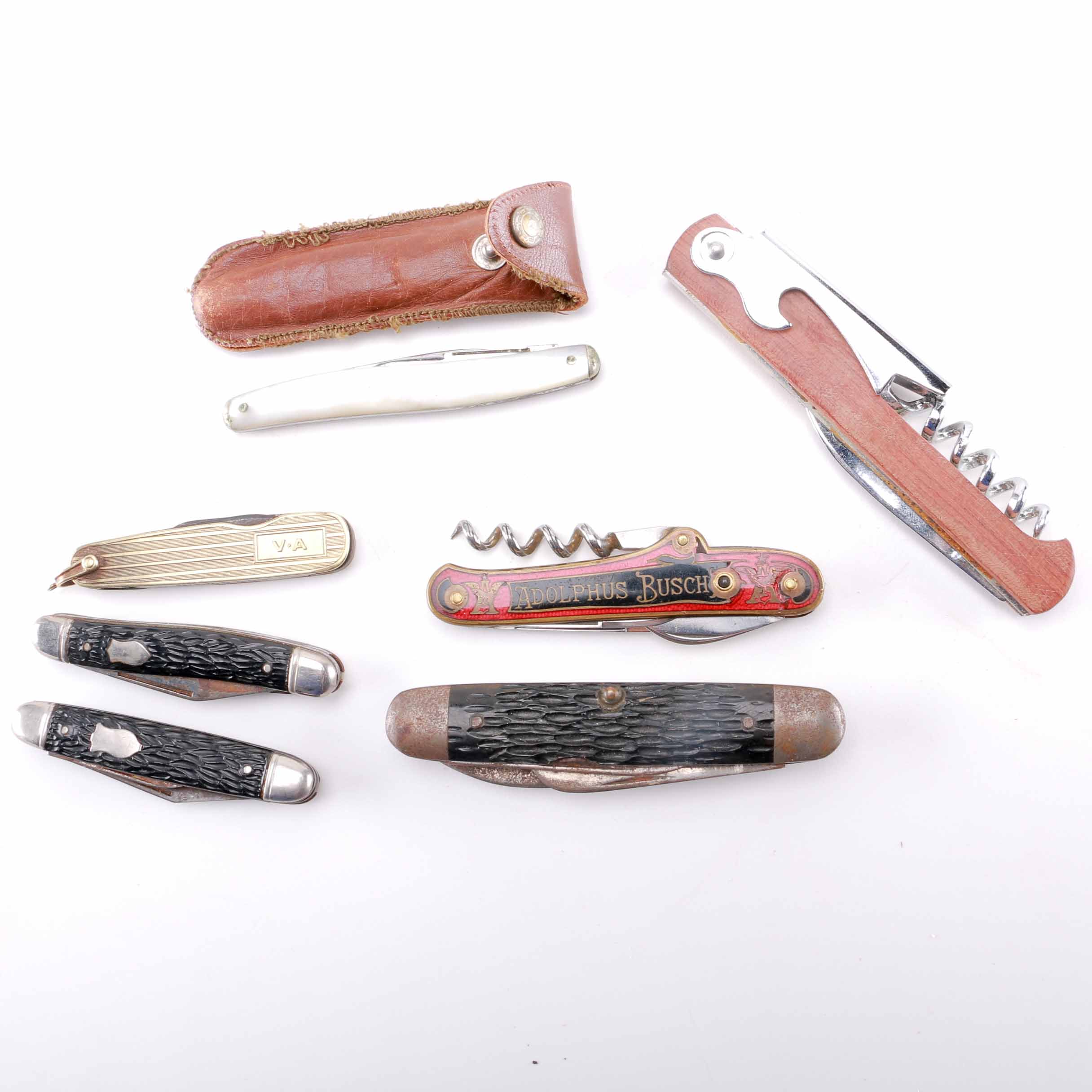 Assorted Pocket Knives Featuring Pearl Handle Remington with Sheath | EBTH