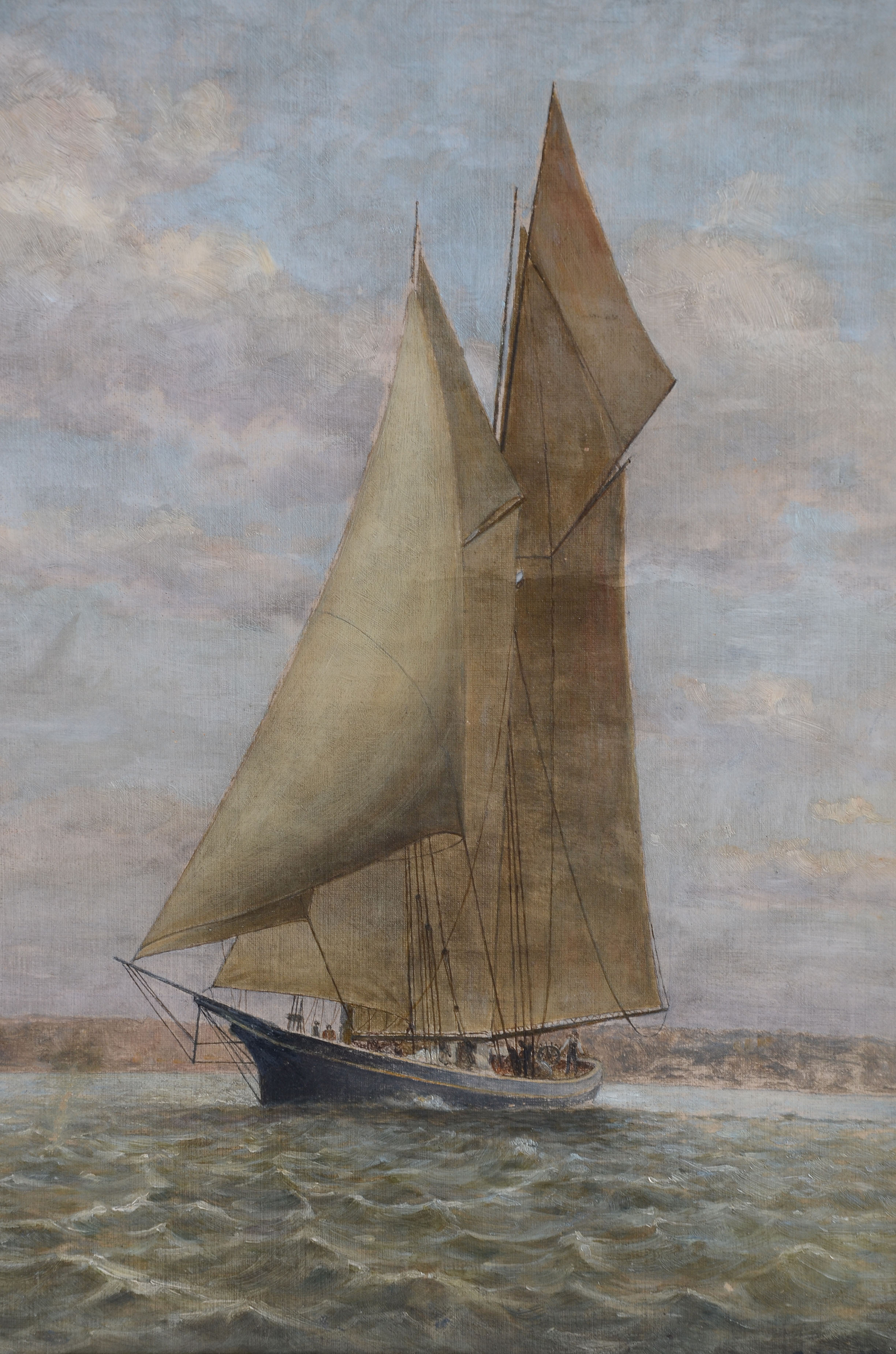 Silas Martin Original 19th Century Oil on Canvas Maritime Painting | EBTH