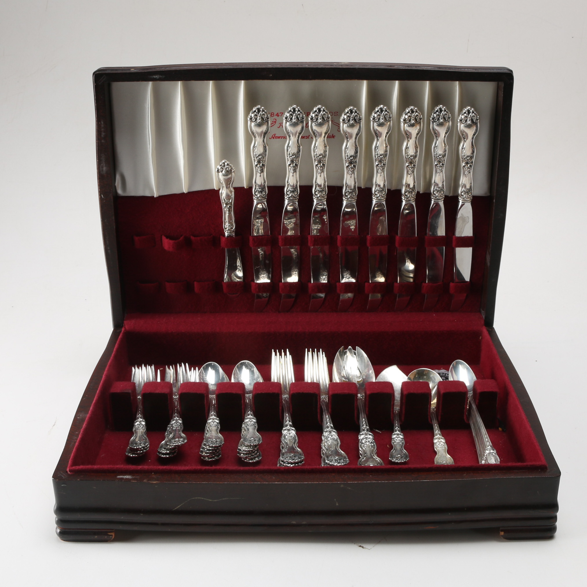 Wallace Sterling Silver Flatware in the "Royal Rose" Pattern | EBTH