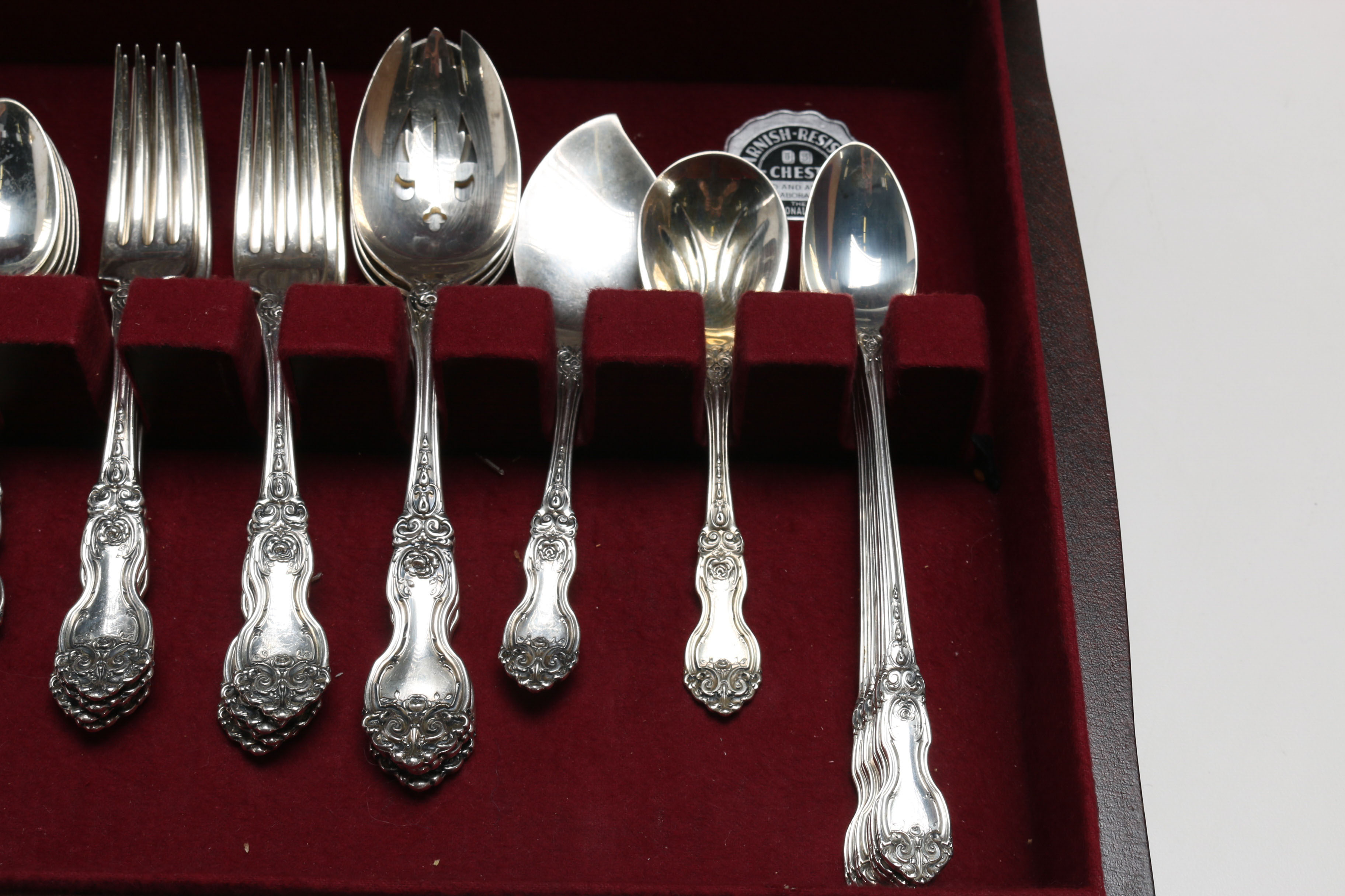 Wallace Sterling Silver Flatware in the "Royal Rose" Pattern | EBTH