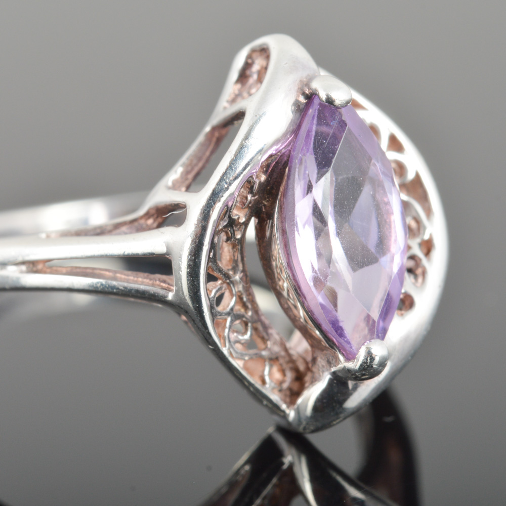 Sterling Silver Amethyst Ring by Avon | EBTH